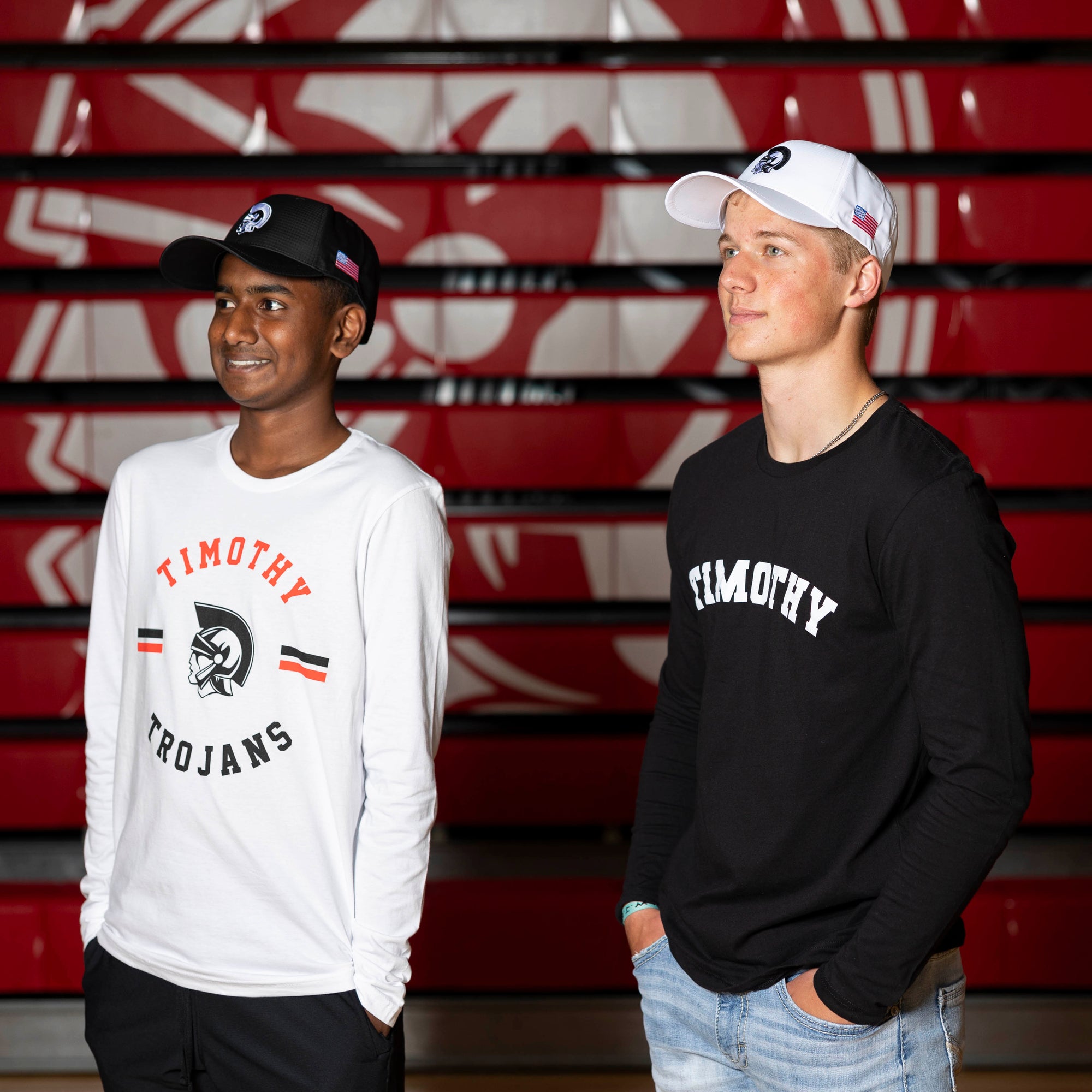 Trojan Head American Flag Hat (Black or White) – Timothy Christian Schools
